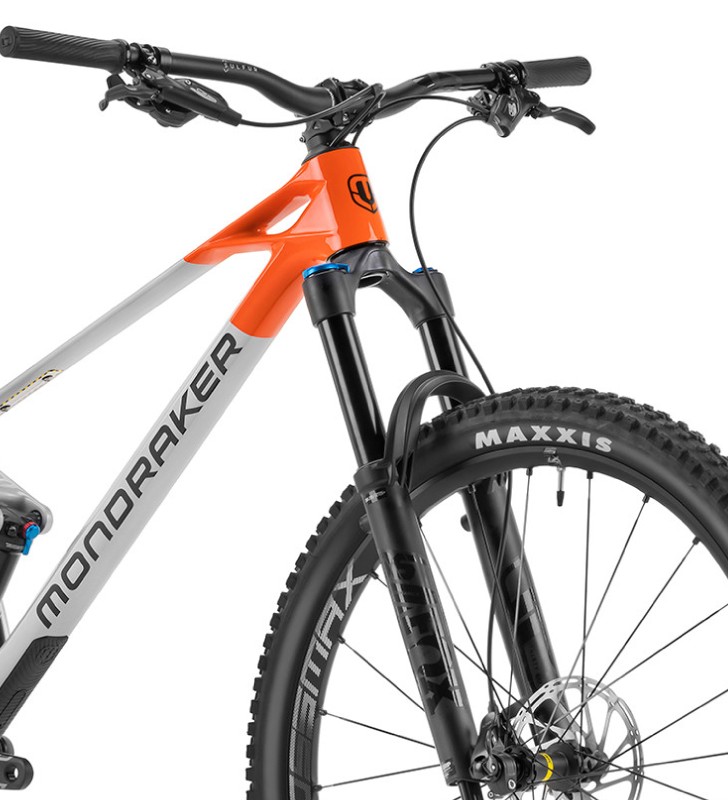 Bicicleta MONDRAKER Raze Carbon R 2023 blanco / naranja - Sportpasión ...